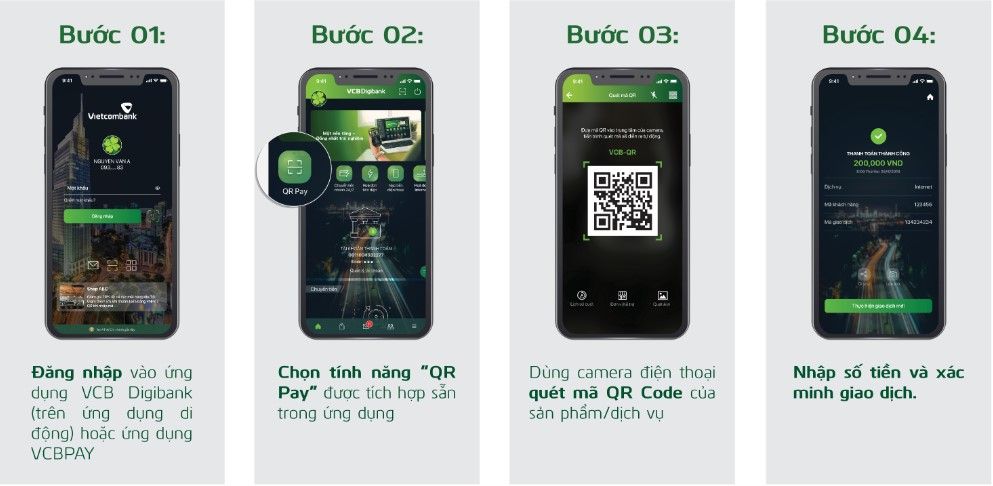 QUÉT MÃ QR SMARTPAY BẰNG ỨNG DỤNG VCBDIGIBANK - SmartPay